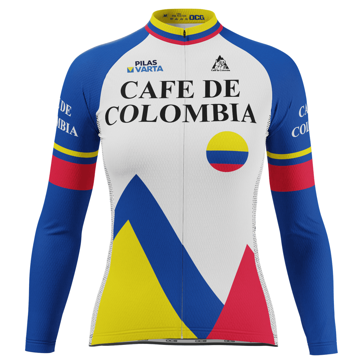 Women's Cafe D Colombia Cycling Long Sleeve Jersey Quick-Dry Elegance ...