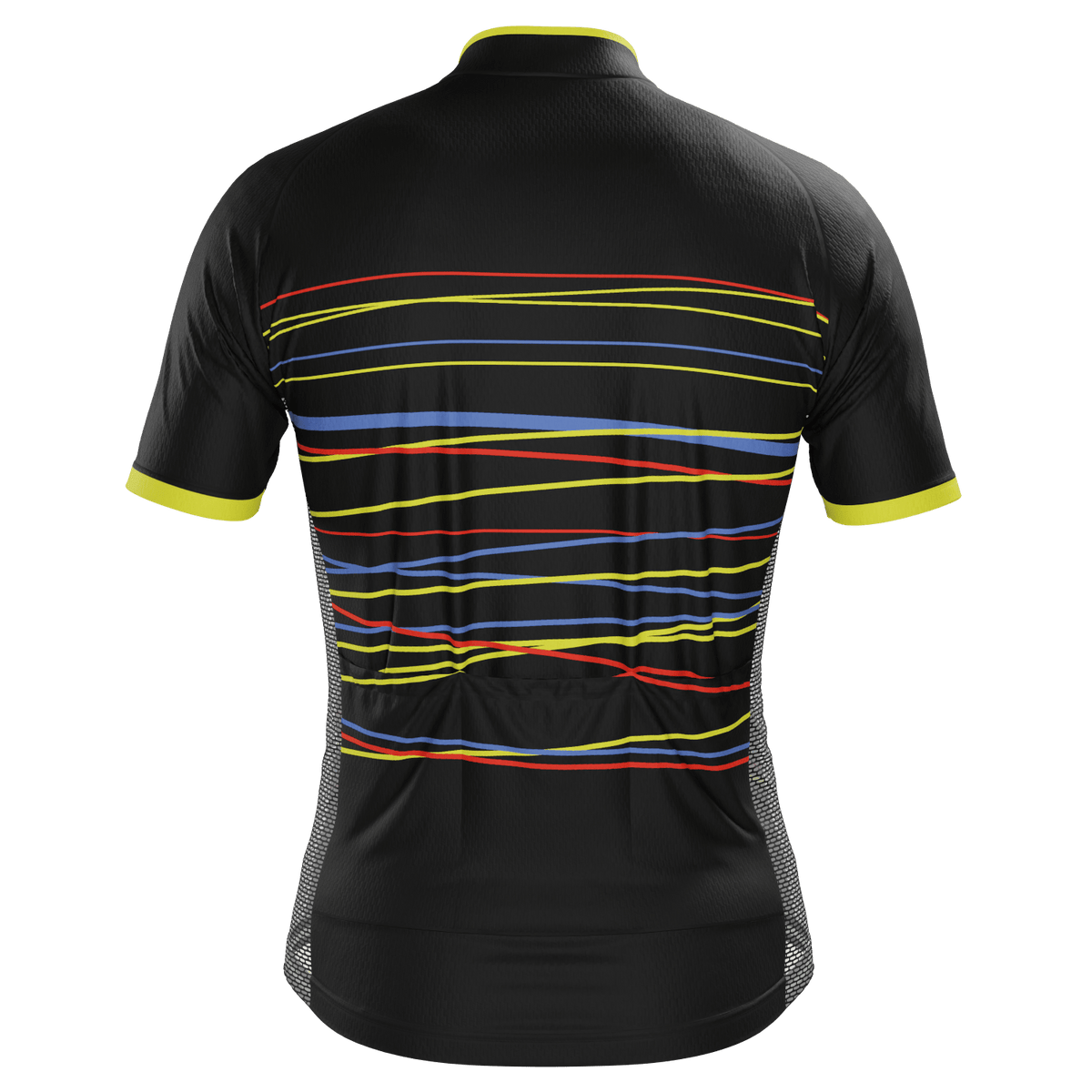 Novelty Men's Zigzag Color Lines Short Sleeve Cycling Jersey | Moisture ...