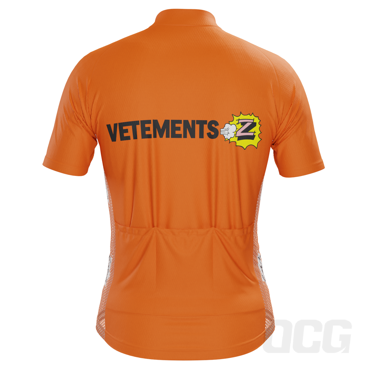 Retro Men's Vetements Team Z Orange Cycling Jersey | Moisture-Wicking ...