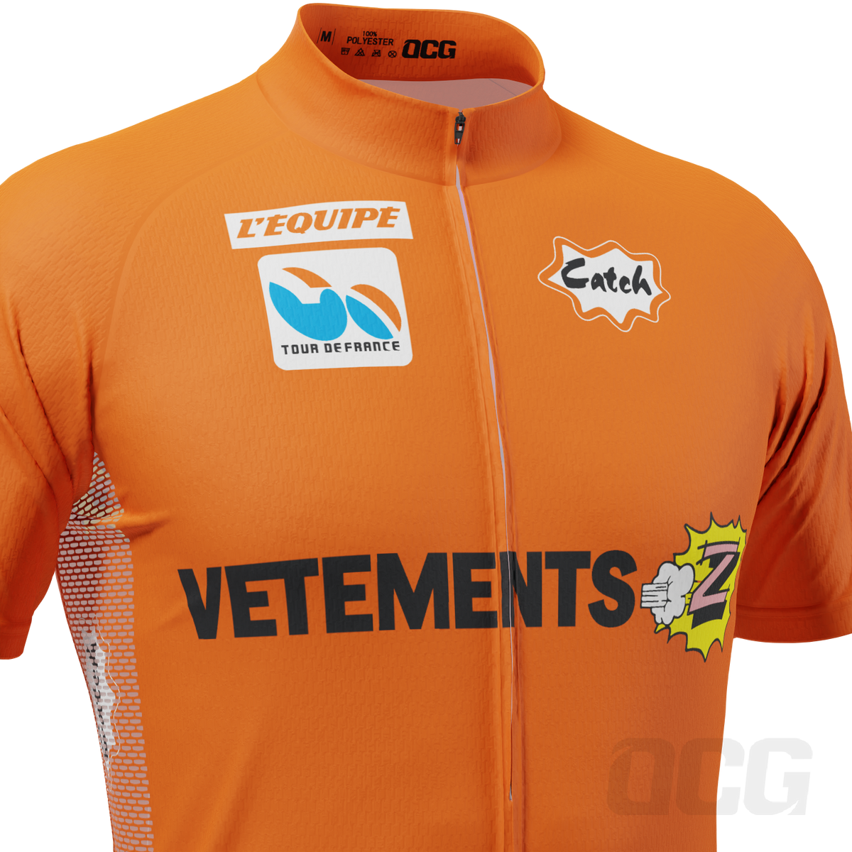 Retro Men's Vetements Team Z Orange Cycling Jersey | Moisture-Wicking ...