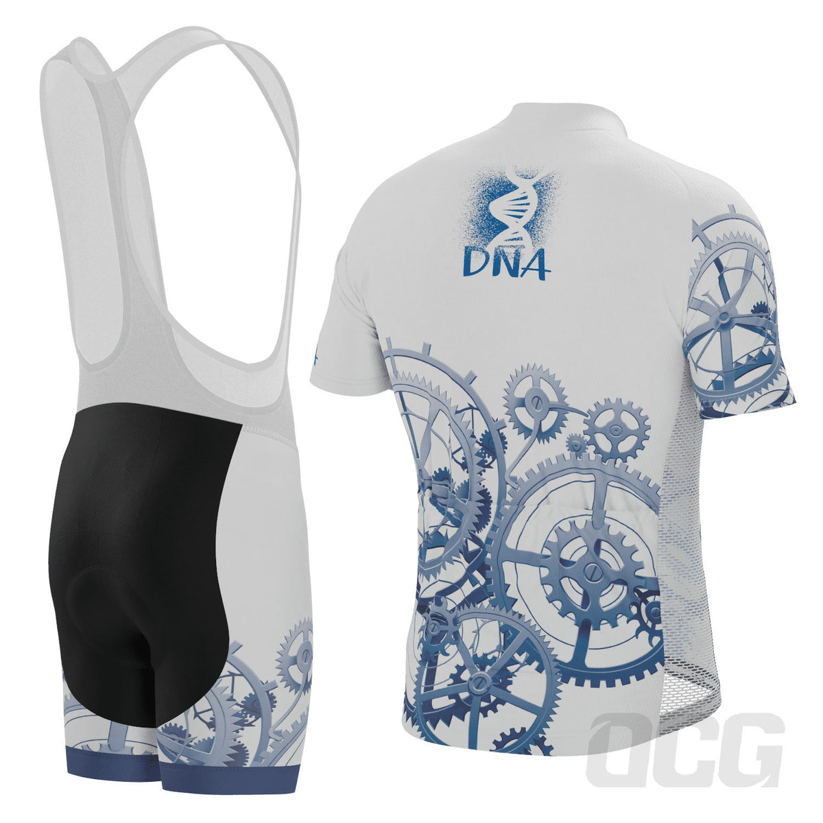 Stylish Men's DNA White Cycling Kit | Moisture-Wicking, Breathable ...