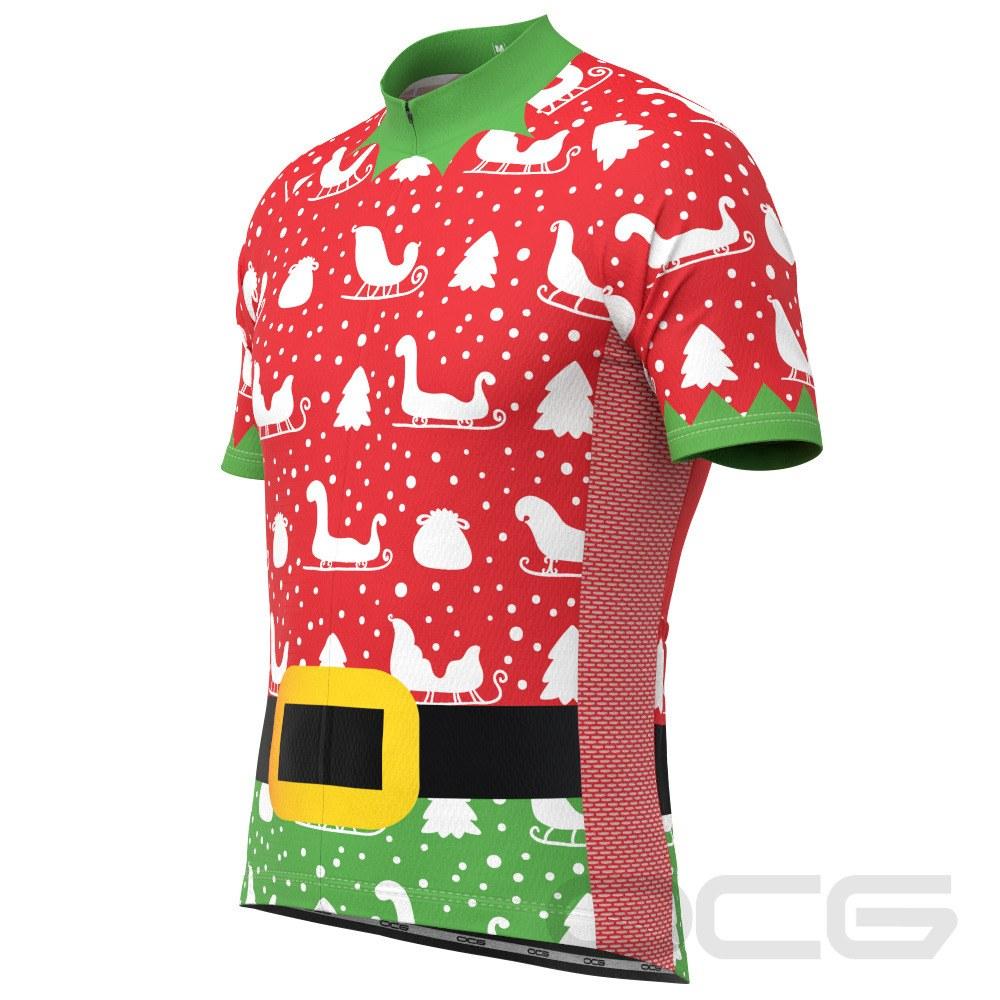 Men's Christmas Elf Season To Ride Short Sleeve Cycling Jersey only ...